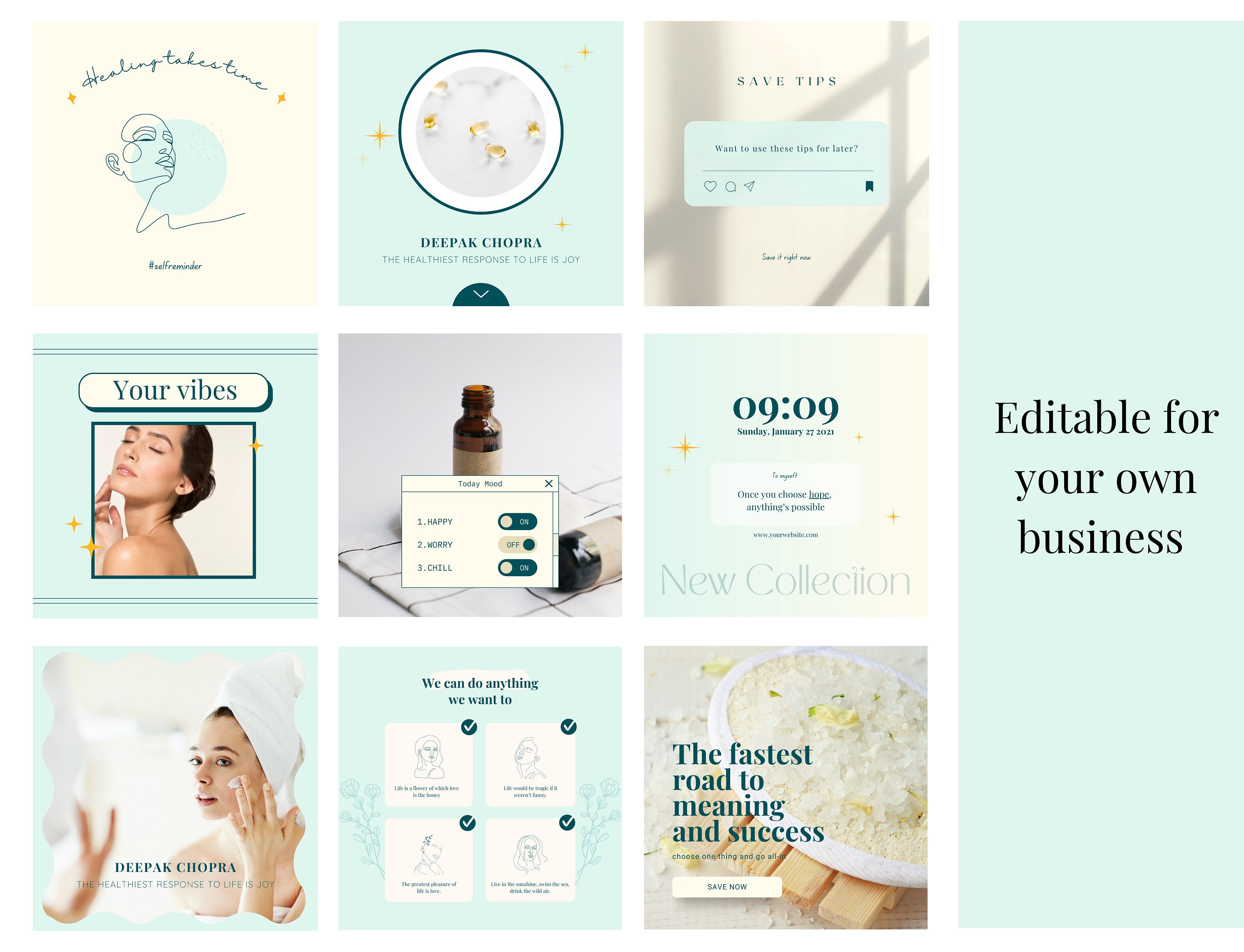 32 Engagement Instagram Templates for CANVA Social Media Templates ...