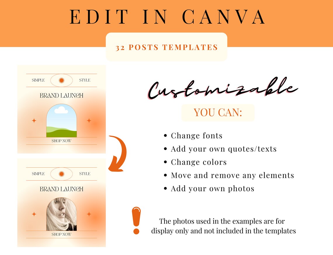 32 Gradient Instagram Templates for CANVA, Social Media Templates ...