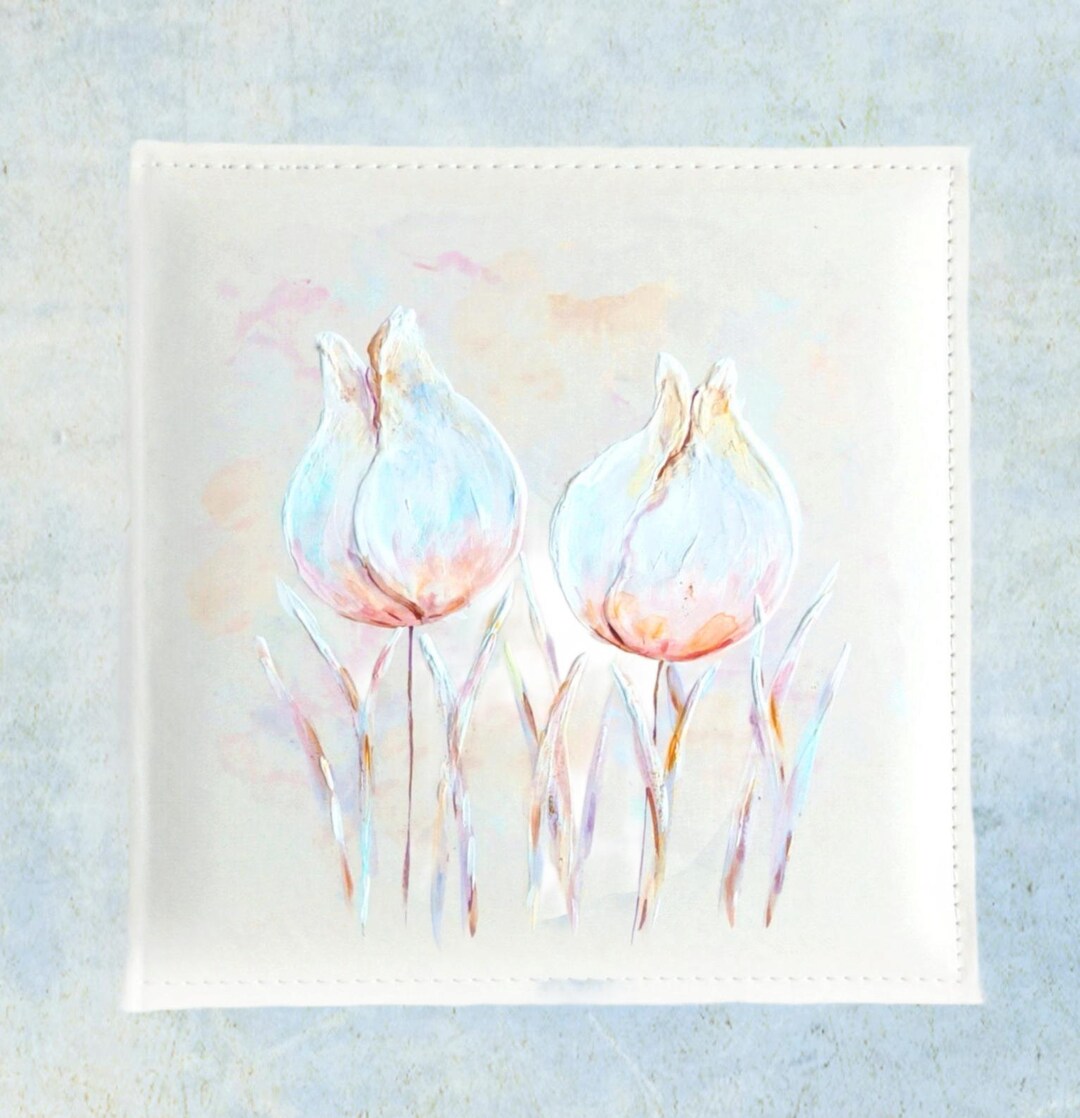Hand-painted Tulip Photo Album: 3D Art Hardcover Book - Etsy