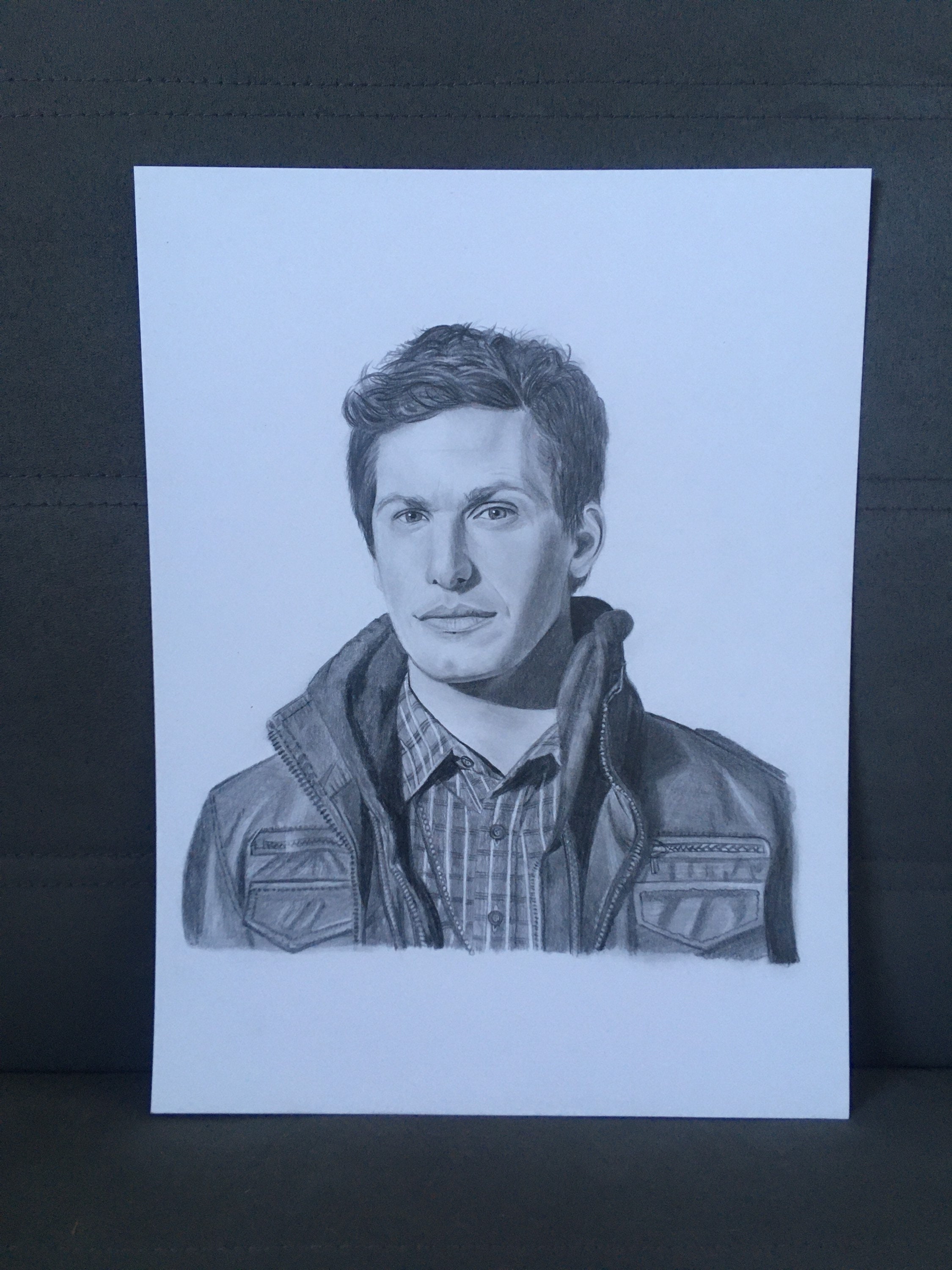 Andy Samberg Jake Peralta Brooklyn 99 Porträt Graphite Realism ...