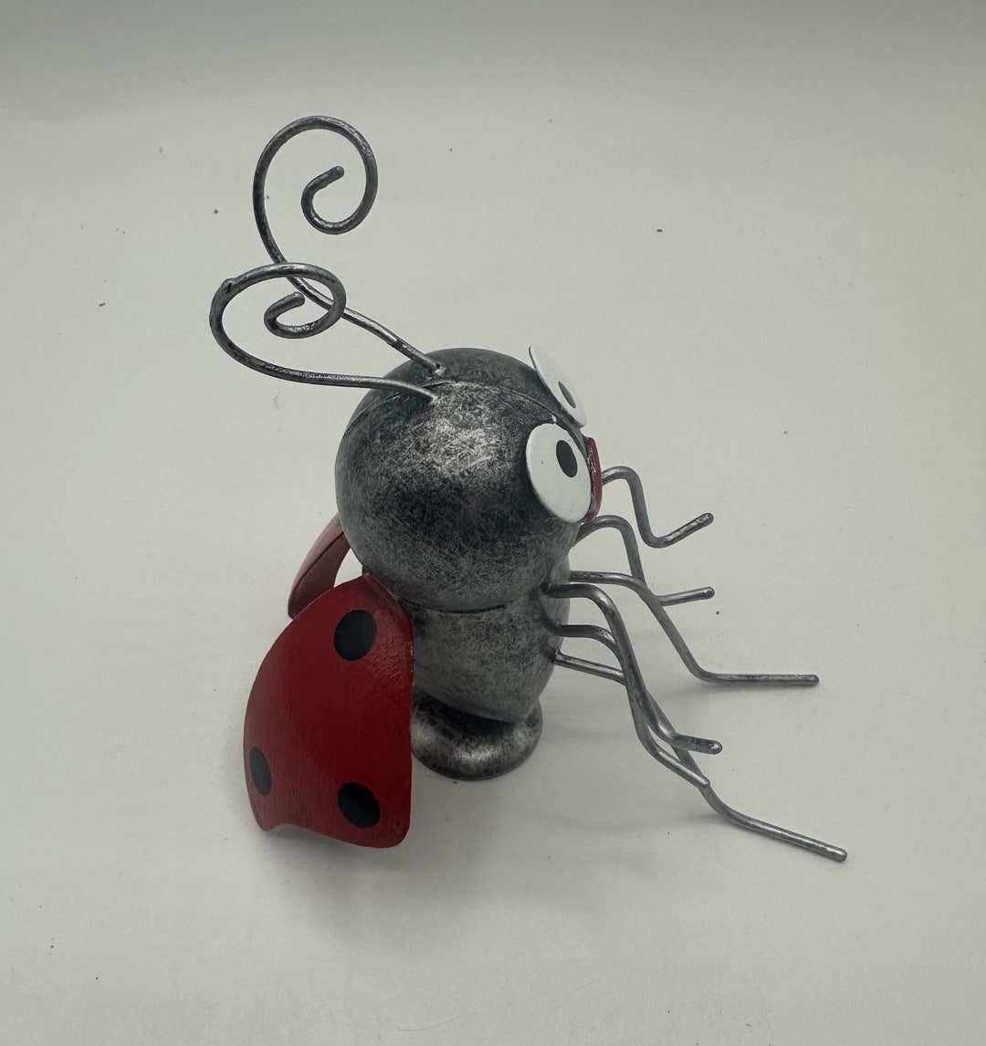 Metal Figure Ladybug, Sitting, S, Silver Red, 14x9x11 Cm - Etsy