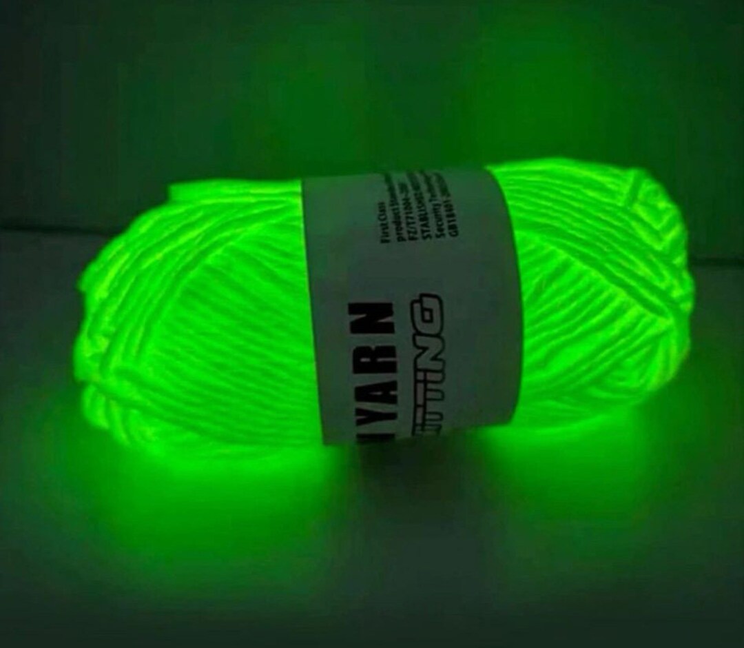 Glow Yarn Wool Neon Yellow - Etsy