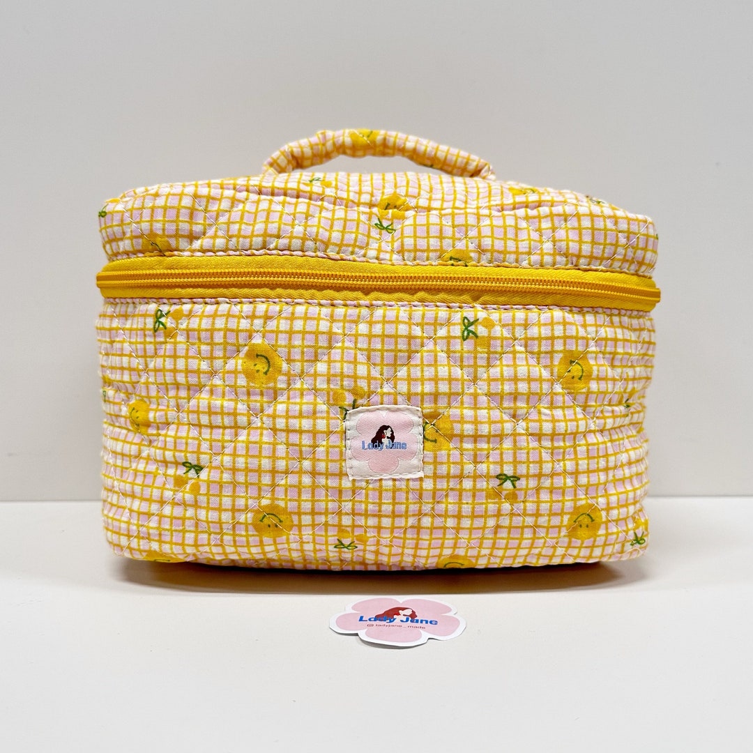 Quilted Makeup Bag Floral Travel Bag Quilted Toiletry Bag Personalised