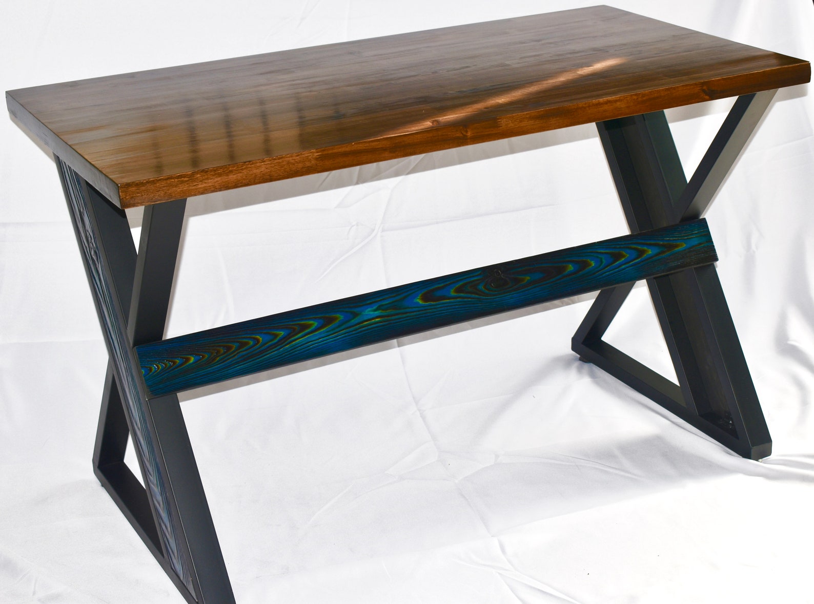 Desk Butcher Block Shou Sugi Ban Furniture Office Wood - Etsy