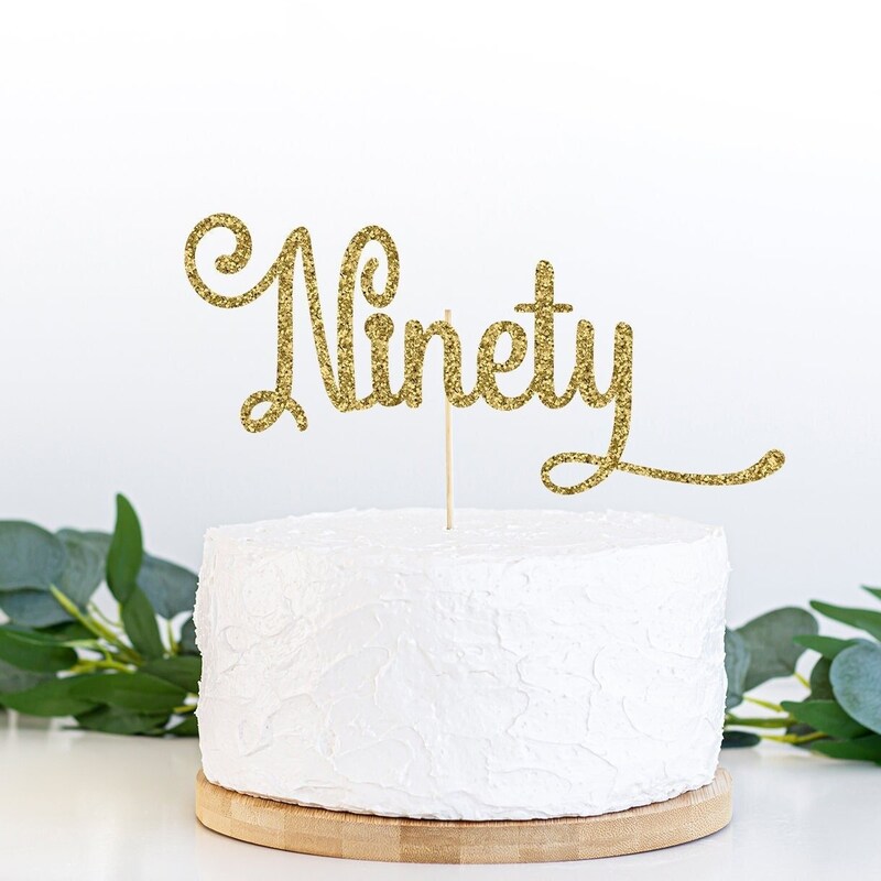 Ninety Cake Topper - Etsy