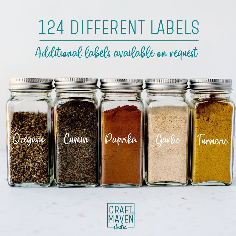 Silhouette Spice Labels - Etsy