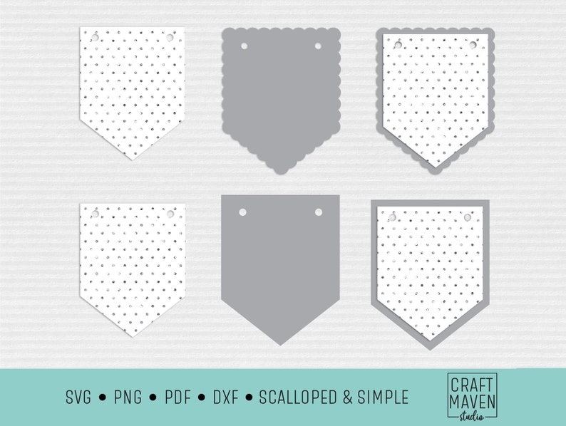 Pennant Shape Svg Svg Pennant Flag Bunting Template - Etsy