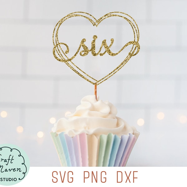 6th Birthday Cake Topper Svg - Etsy Canada