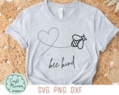 Bee Kind Svg Inspirational Quotes Svg Files Womens Tshirt - Etsy Canada