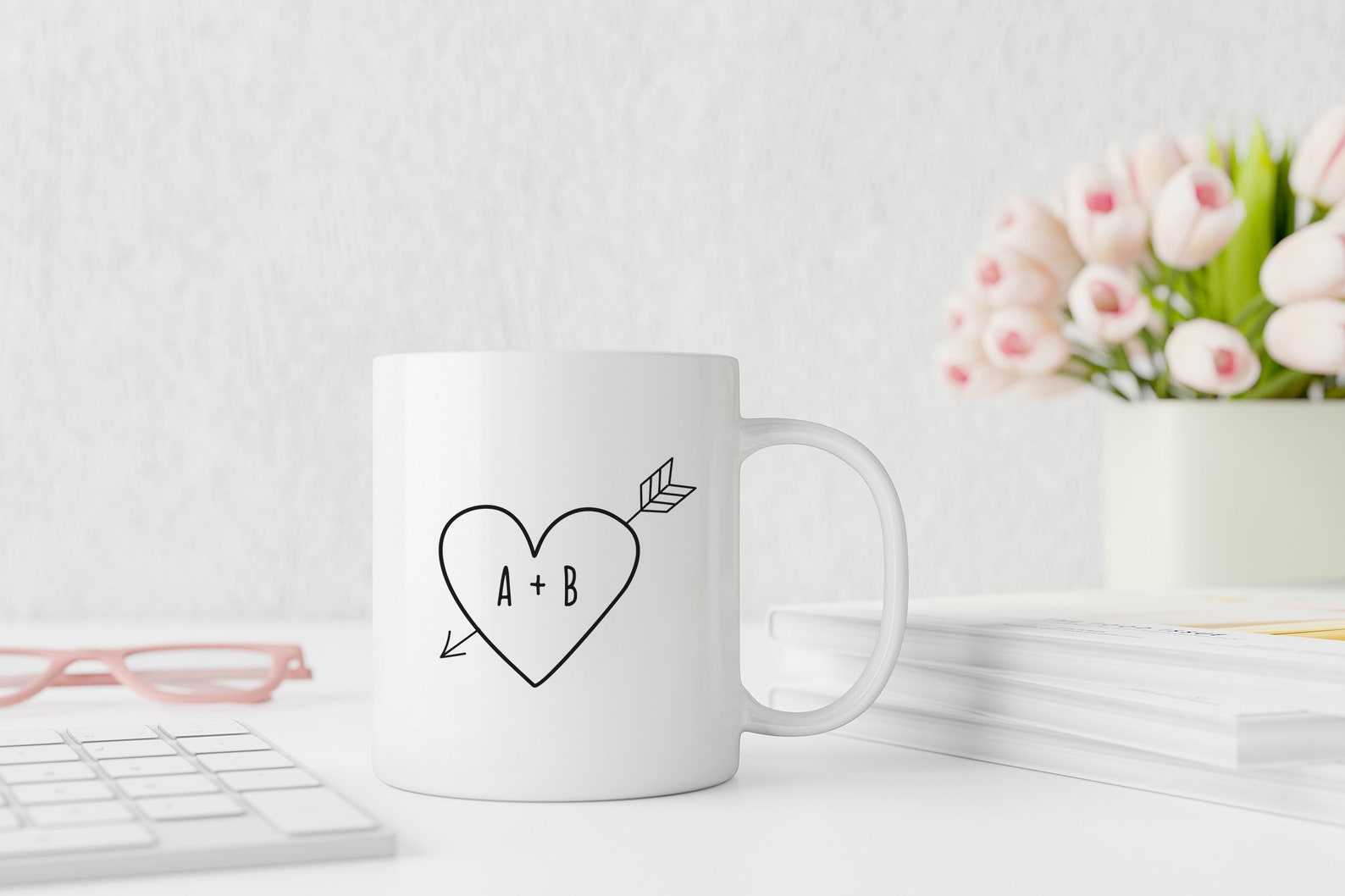Initials SVG Heart Initial SVG SVG for Couples - Etsy