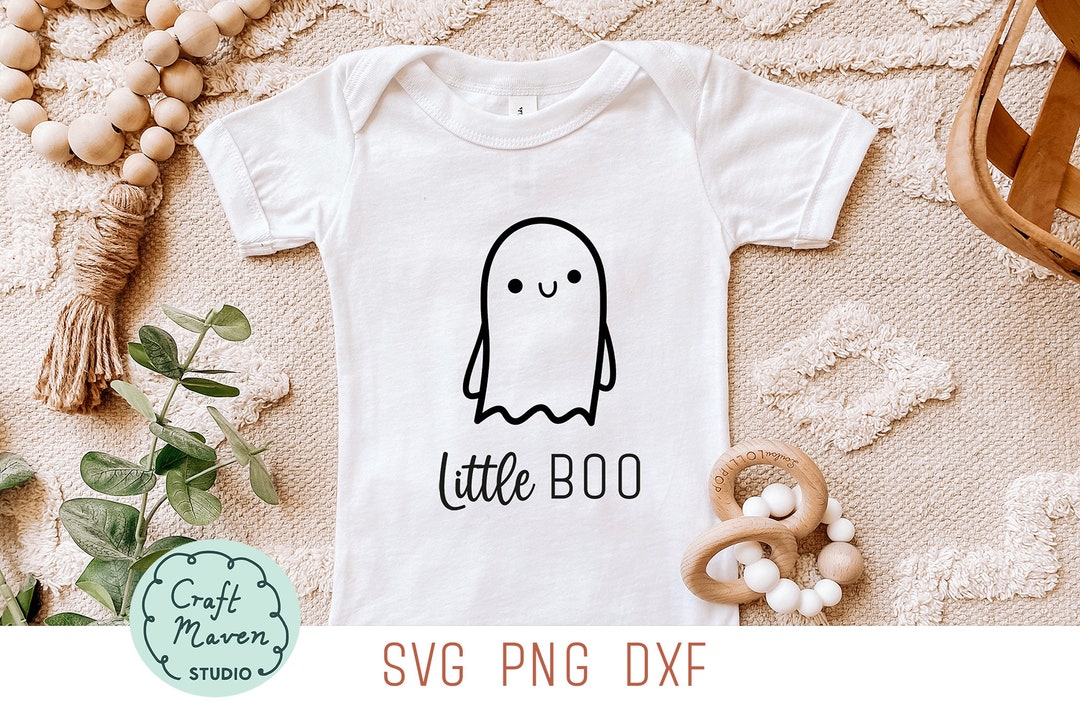 Little Boo Svg, Baby Bodysuit Svg, Cute Halloween Onesies Svg, Babys ...