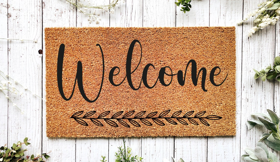 Laurel Welcome Mat, New Home Design (svg, Png, Dxf) - Etsy