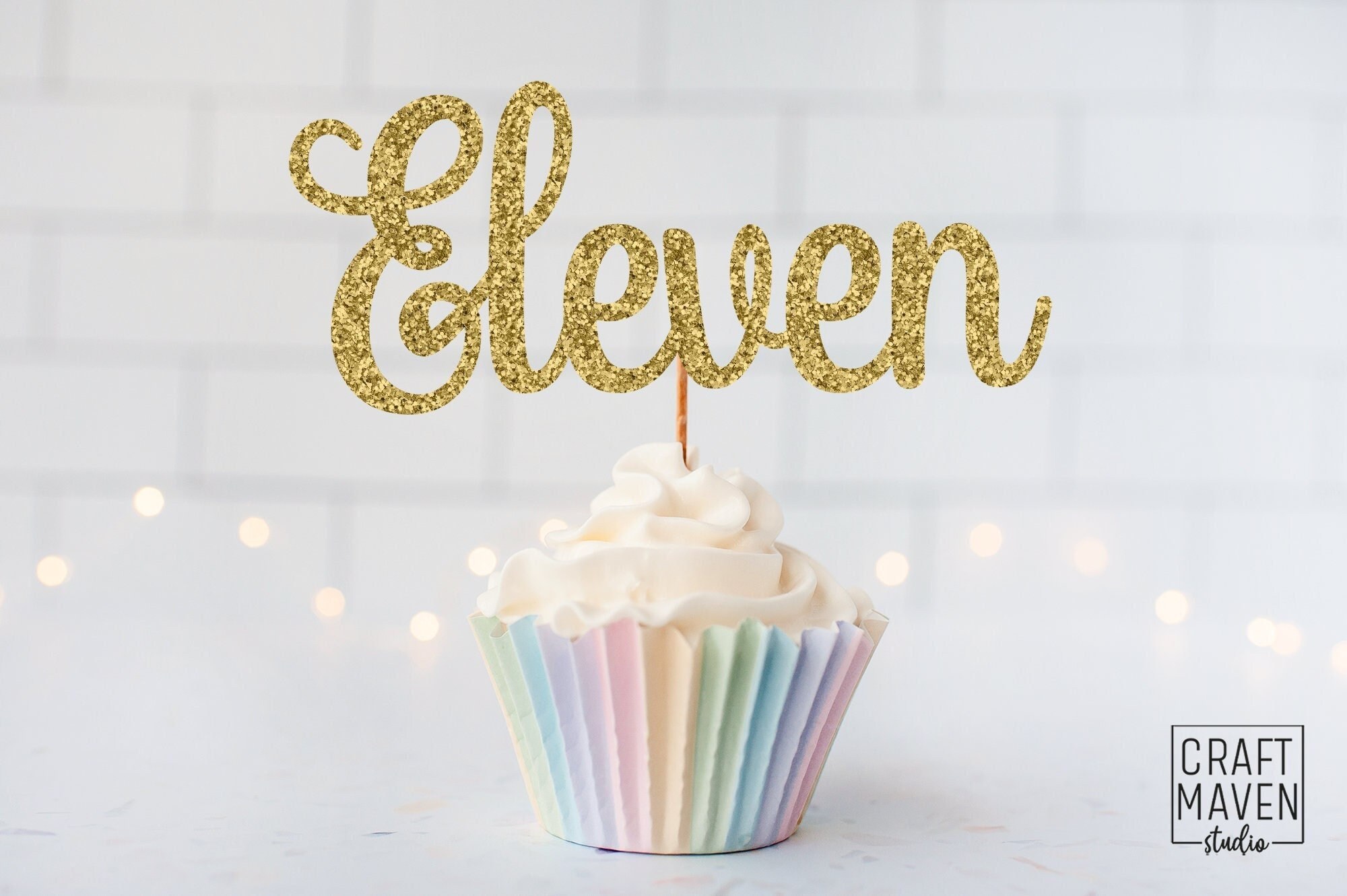 Eleventh Birthday Cake Topper SVG Eleven Cake Topper SVG | Etsy