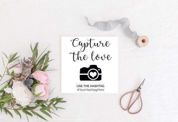 Capture the Love Wedding Sign Svg Wedding Instagram Sign Oh | Etsy