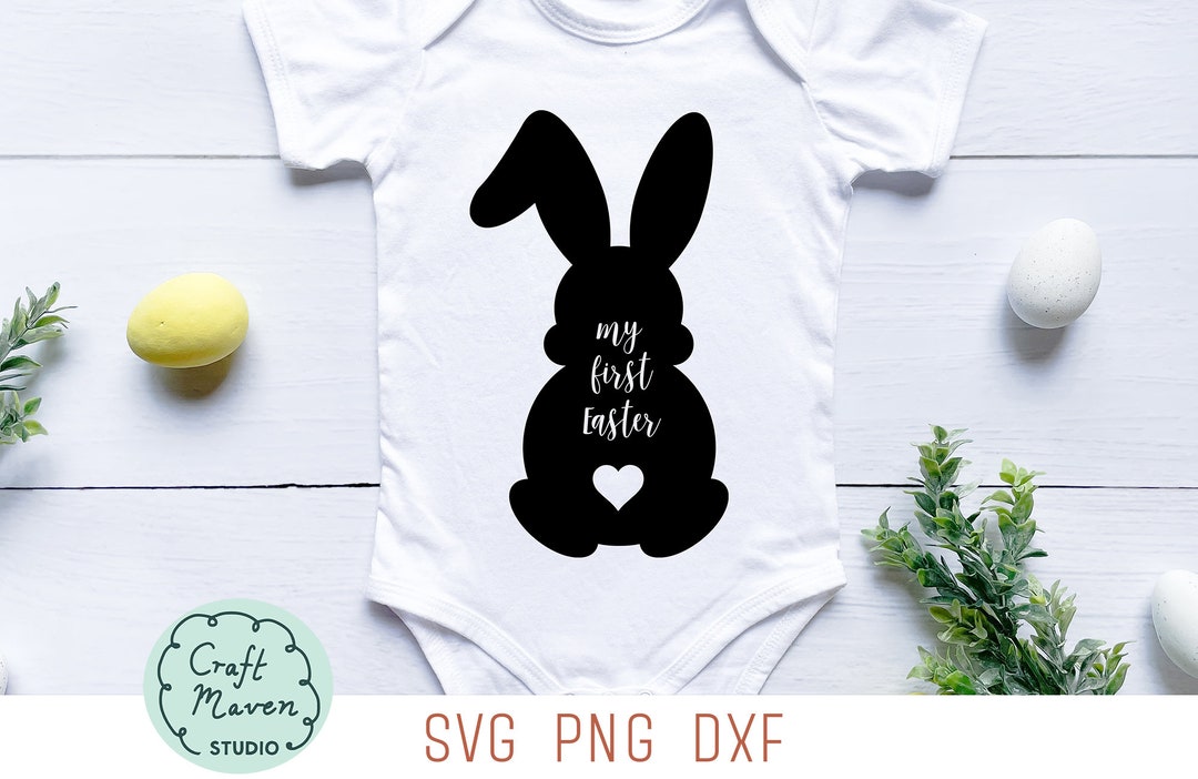 My First Easter SVG, Single Layer Svg, Easter Baby Svg, Baby Onesie Svg ...