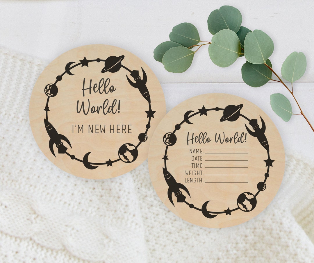 Hello World Boy, New Baby Announcement SVG, Baby Boy Onesie SVG, Hello ...