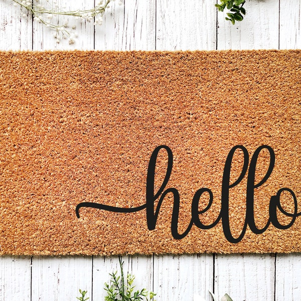Hello Doormat - Etsy