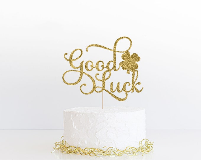 Custom Good Luck Cake Topper, Personalized Good Luck Sign, Bon Voyage ...