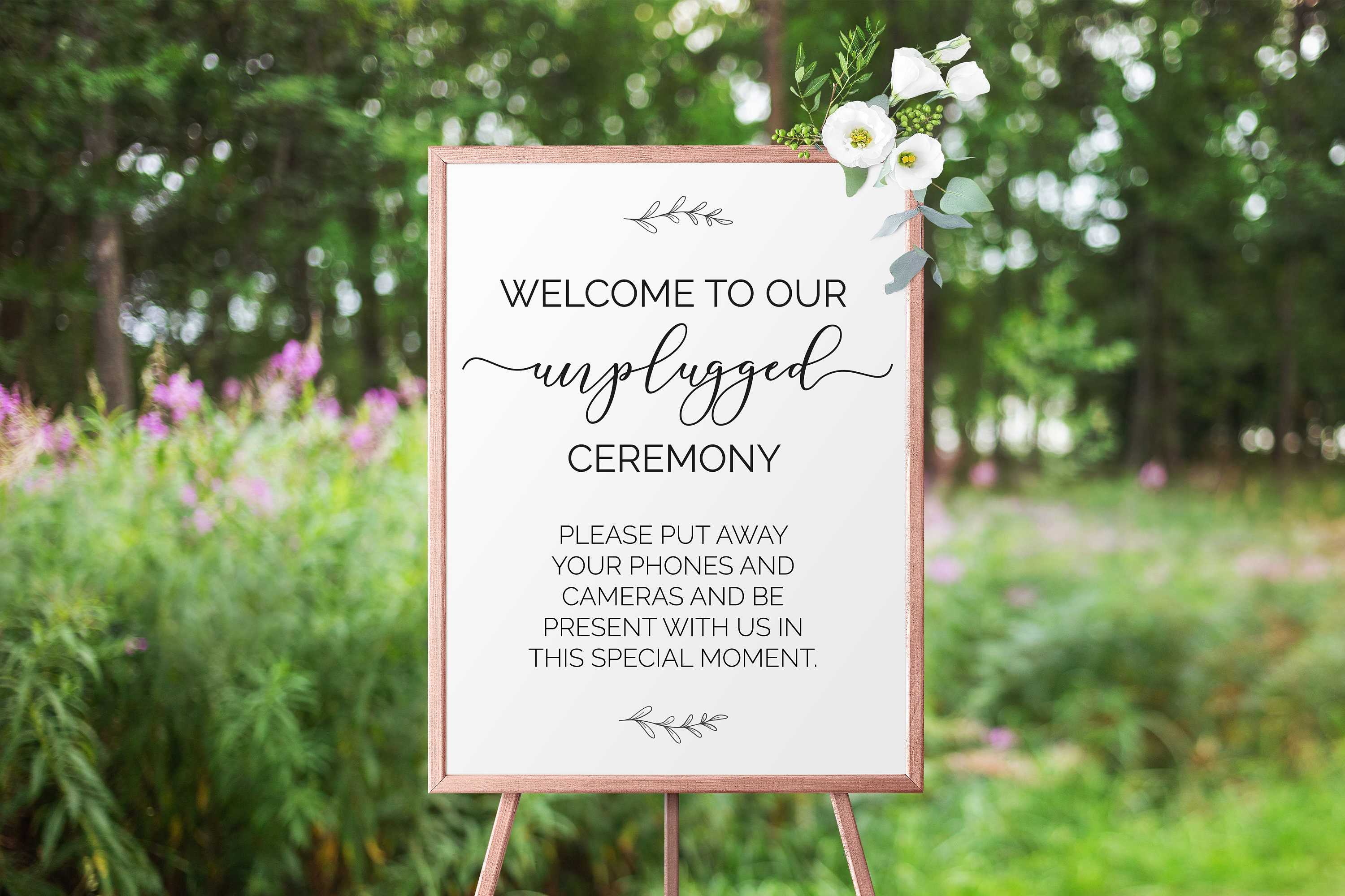Welcome to Our Unplugged Ceremony SVG Welcome Wedding Sign - Etsy