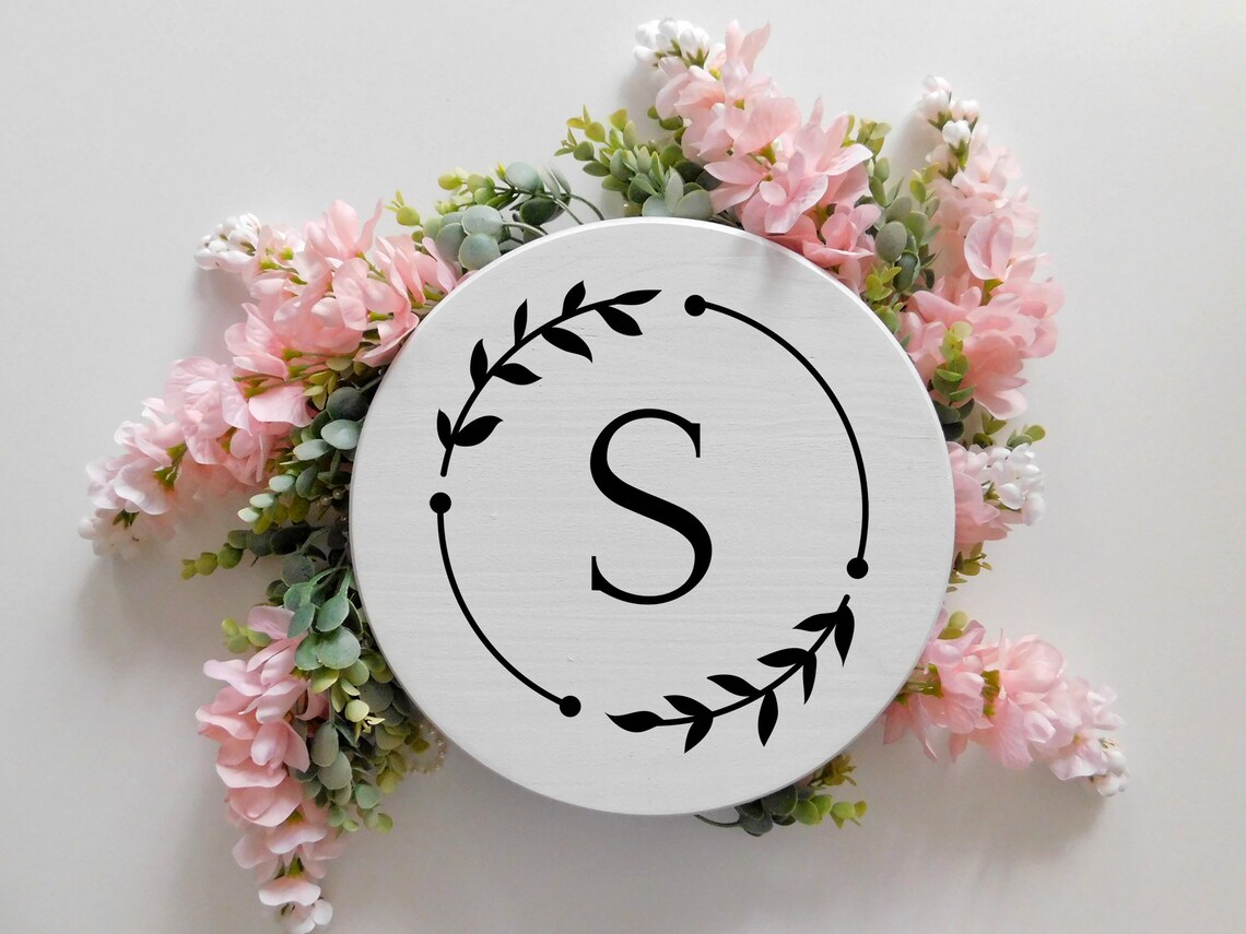 Classic Monogram Svg, Monogram Wreath Svg, Laurel Wreath Svg, Cricut ...