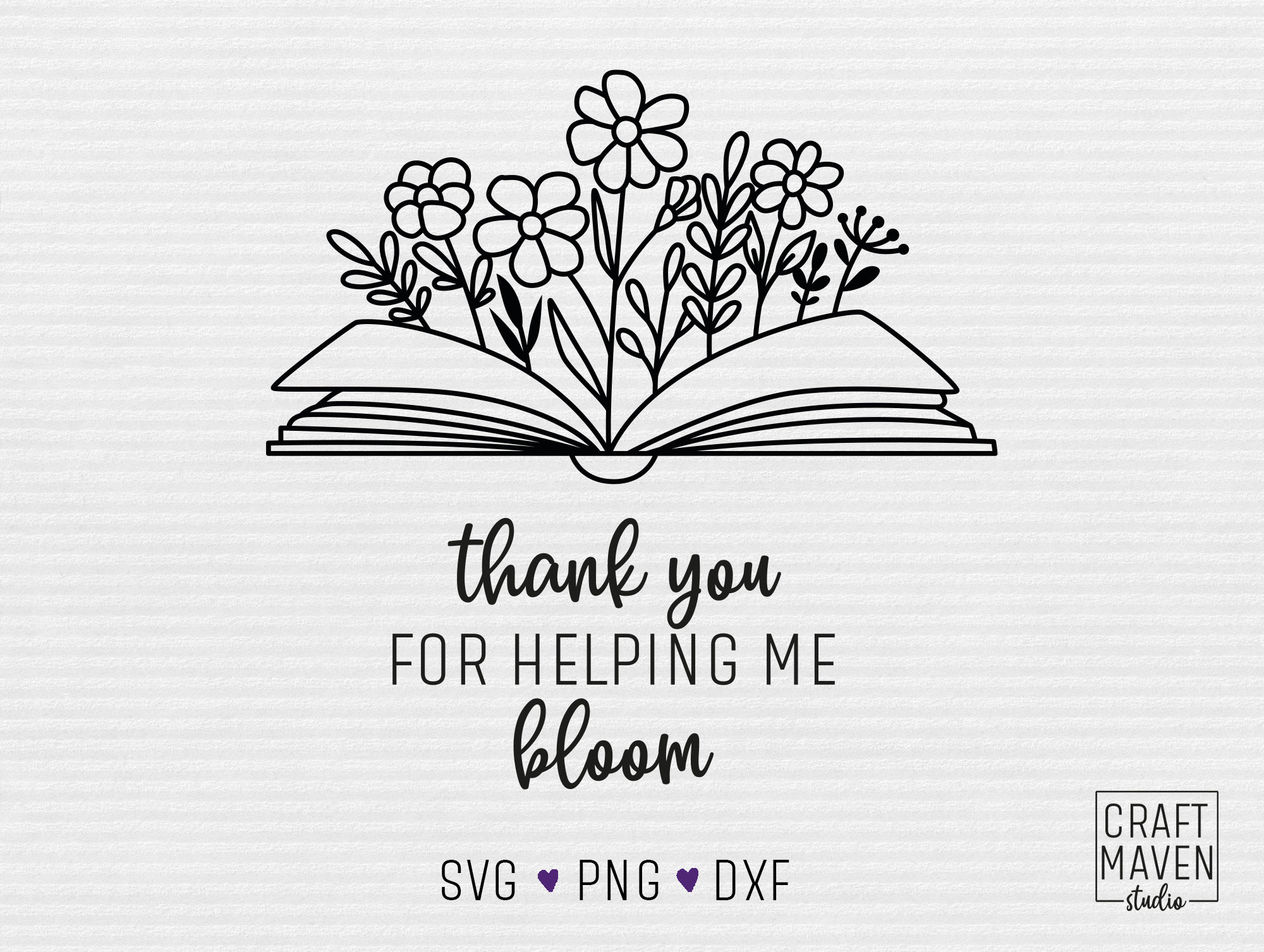 Teacher Thank You SVG Bloom SVG Thankyou for Helping Me Grow - Etsy