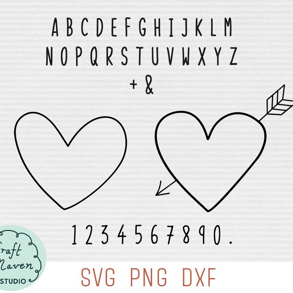 Rustic Initial Heart Svg - Etsy