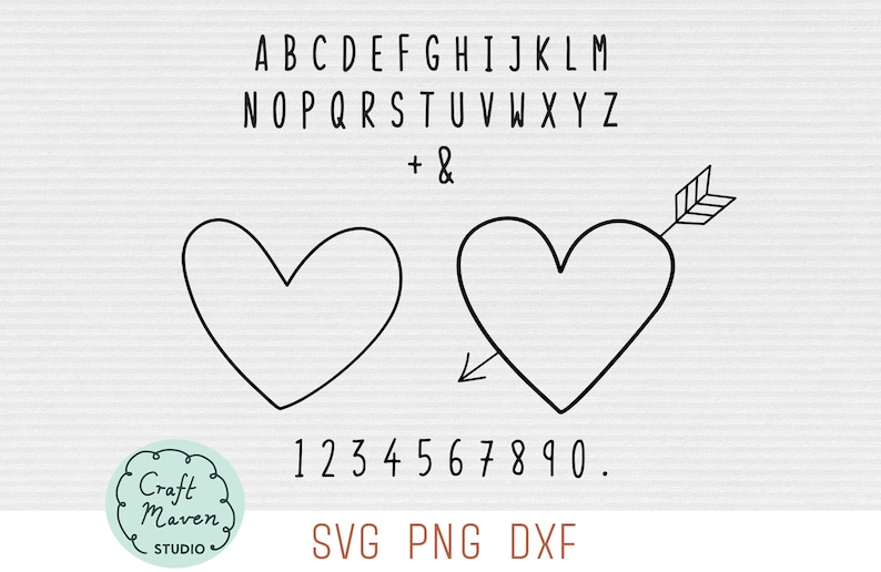Initials SVG Heart Initial SVG SVG for Couples - Etsy
