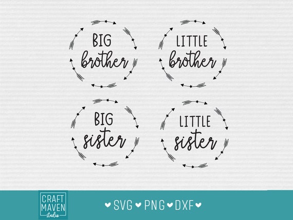 Matching Sibling SVG Set Big Brother Little Sister SVG Big - Etsy