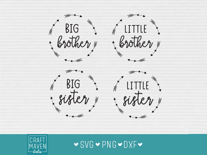 Matching Sibling SVG Set Big Brother Little Sister SVG Big - Etsy