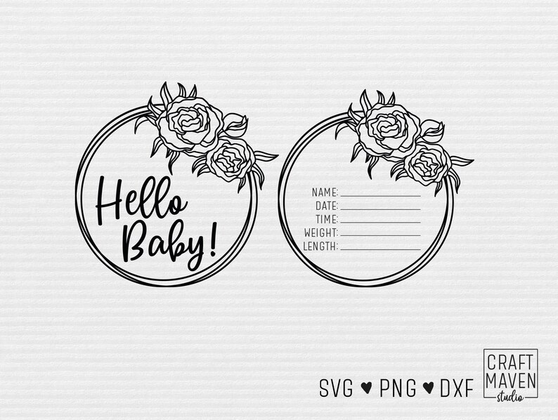 Hello Baby SVG Birth Announcement Svg Hello World SVG | Etsy