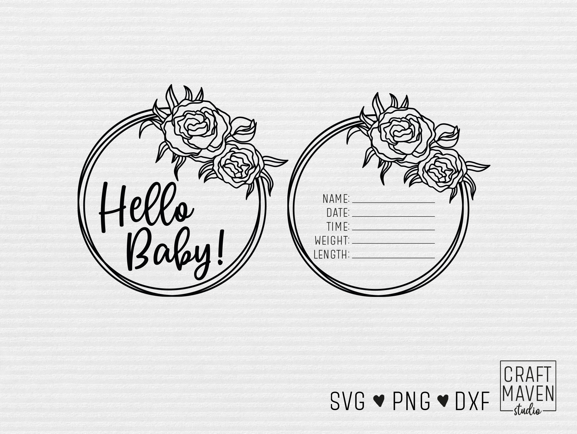 Hello Baby SVG Birth Announcement Svg Hello World SVG - Etsy