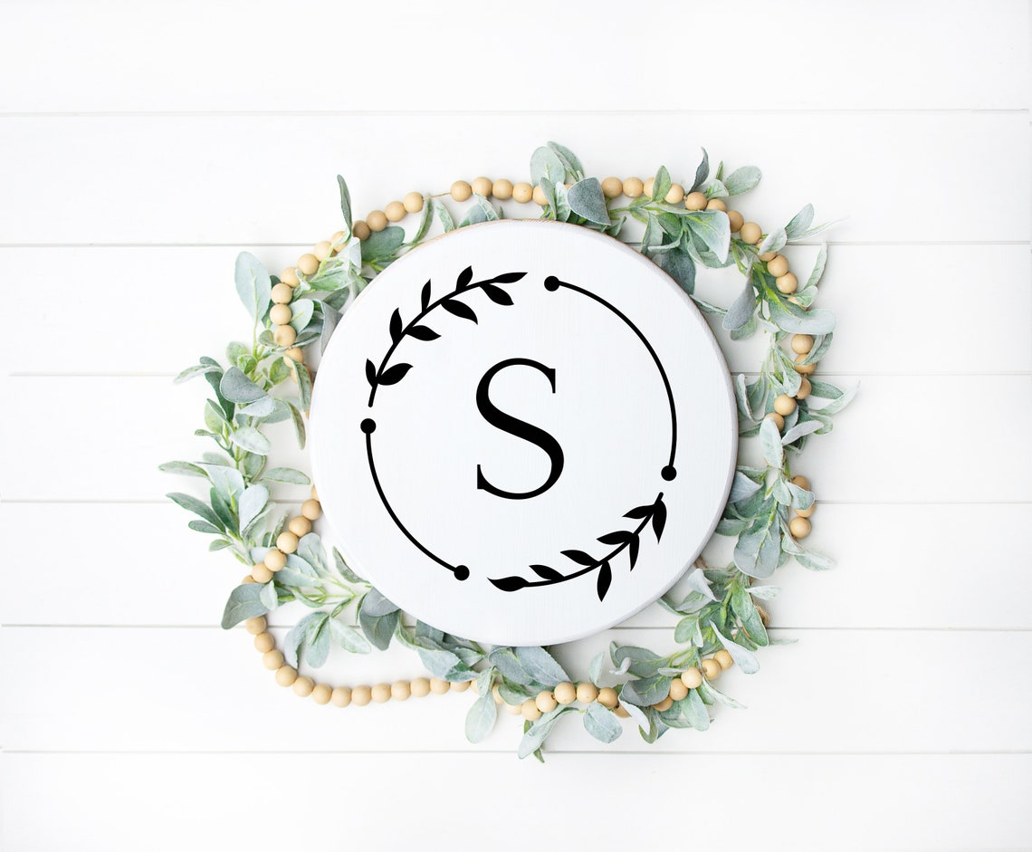 Classic Monogram Svg, Monogram Wreath Svg, Laurel Wreath Svg, Cricut ...