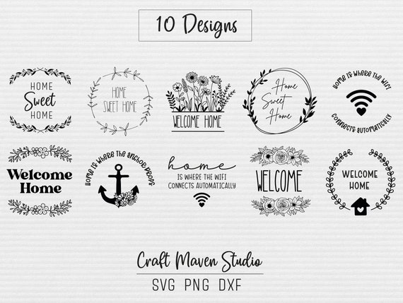 Home Sweet Home SVG Bundle Welcome Home SVG File Welcome - Etsy
