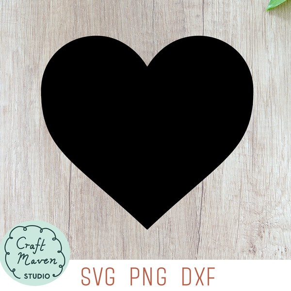 Solid Heart Svg - Etsy