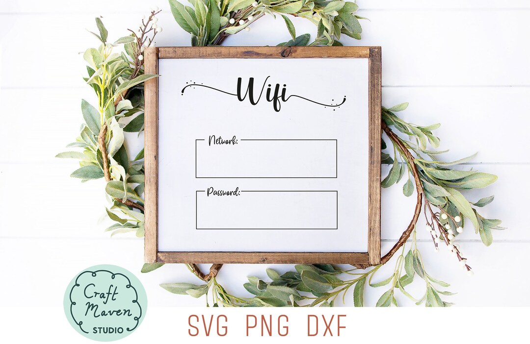 Wifi Sign Svg, Guest Wifi Sign, Wifi Sign Printable, Wifi Sign Home ...