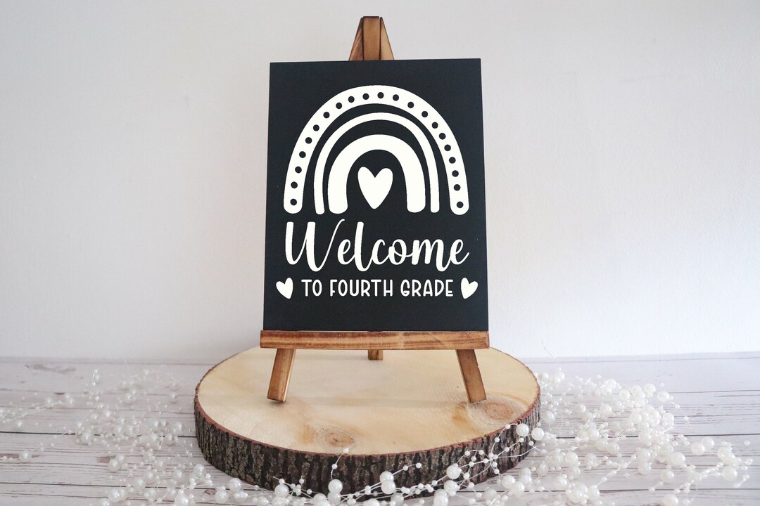 Welcome to Fourth Grade SVG, Rainbow SVG, Fourth Grade Teacher SVG ...