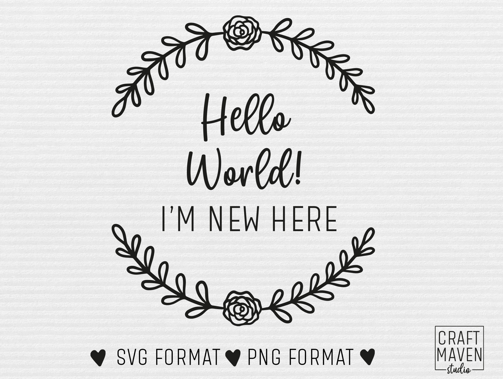 Baby Announcement Sign SVG, Hello World, Birth Details (digital Files ...
