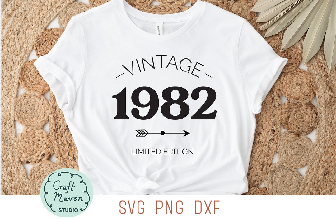Vintage 1982 SVG, 1982 Birthday SVG, Birthday Shirt SVG, 41 Year Old ...