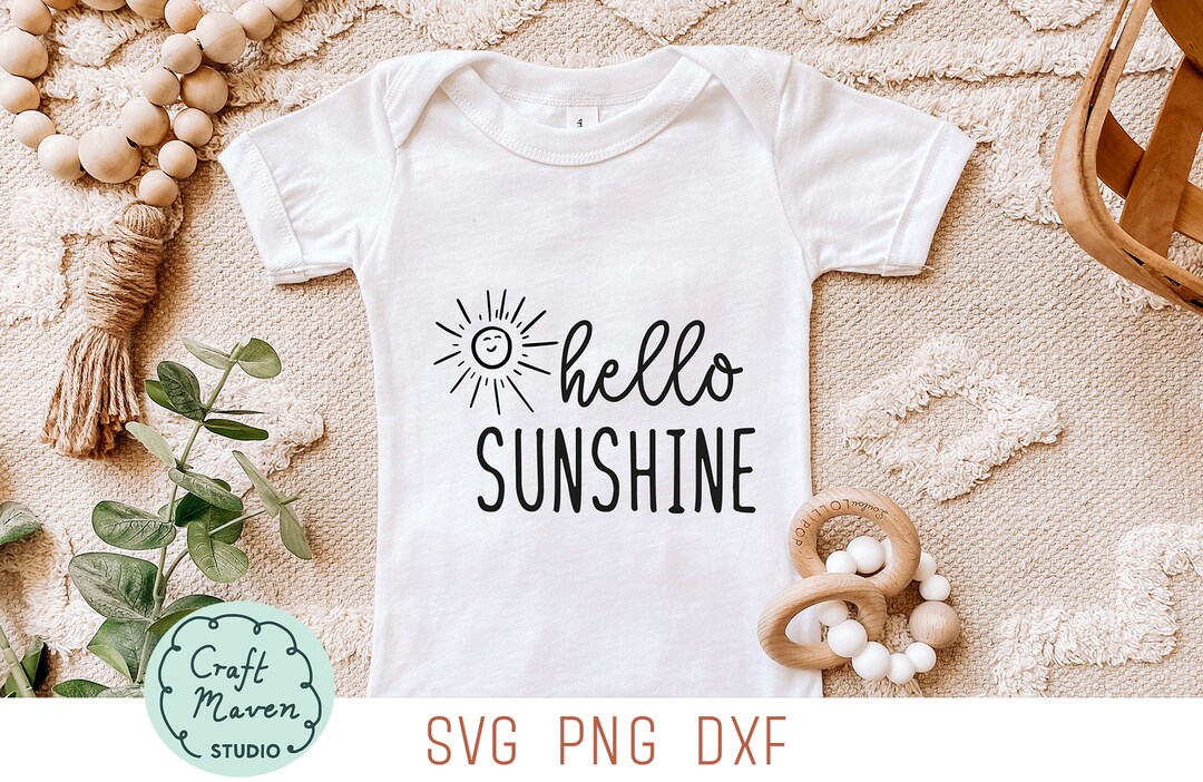 Hello Sunshine Svg, Baby Onesies Svg, You Are My Sunshine Svg, Baby ...