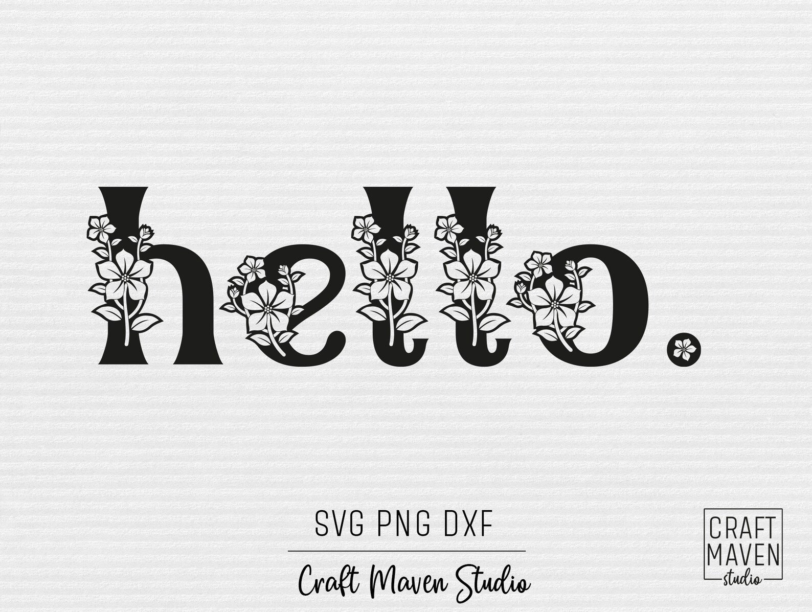 Hello Floral Design Welcome Mat SVG Hello SVG Modern - Etsy