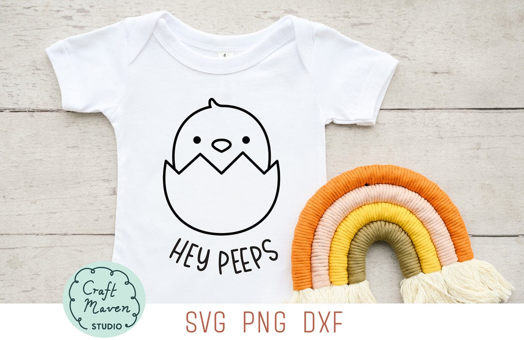 Hey Peeps Chick SVG, Easter Baby Announcement (svg, Png, Dxf) - Etsy