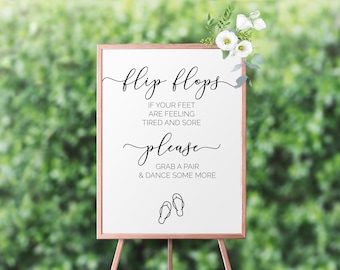 Sign for Wedding Flip Flops / Dancing Shoes Sign - Etsy