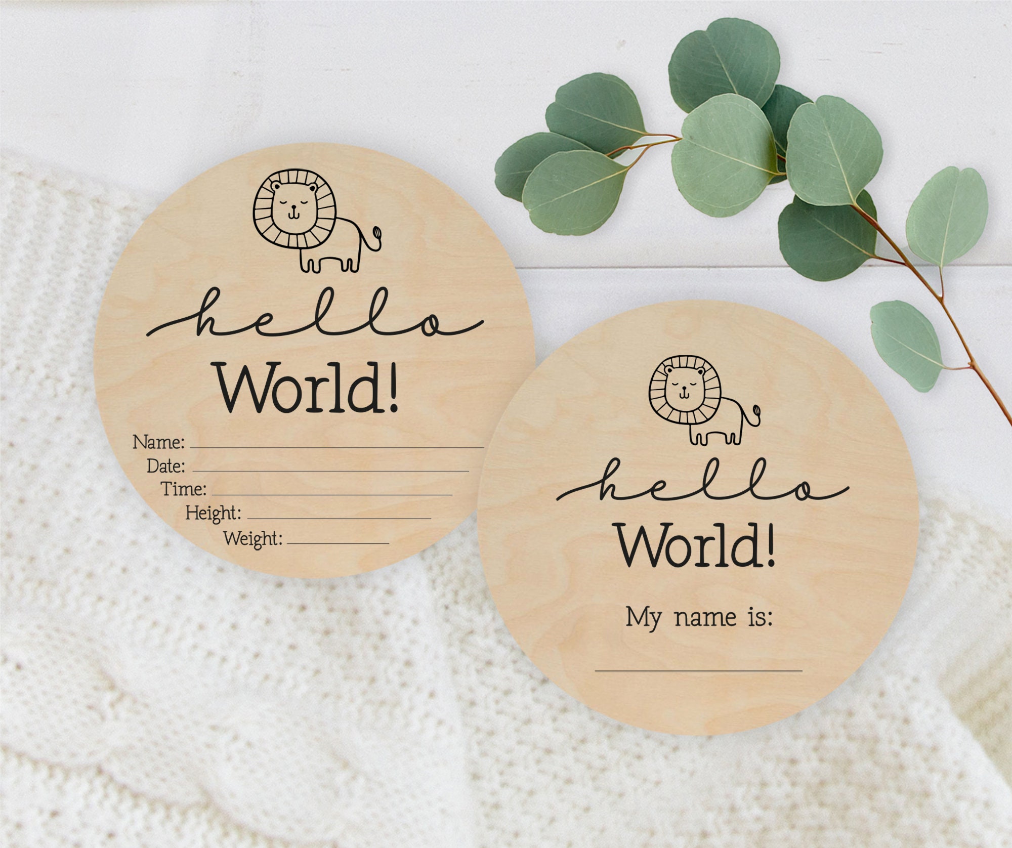 Hello World Svg Round Baby Announcement Svg Newborn - Etsy