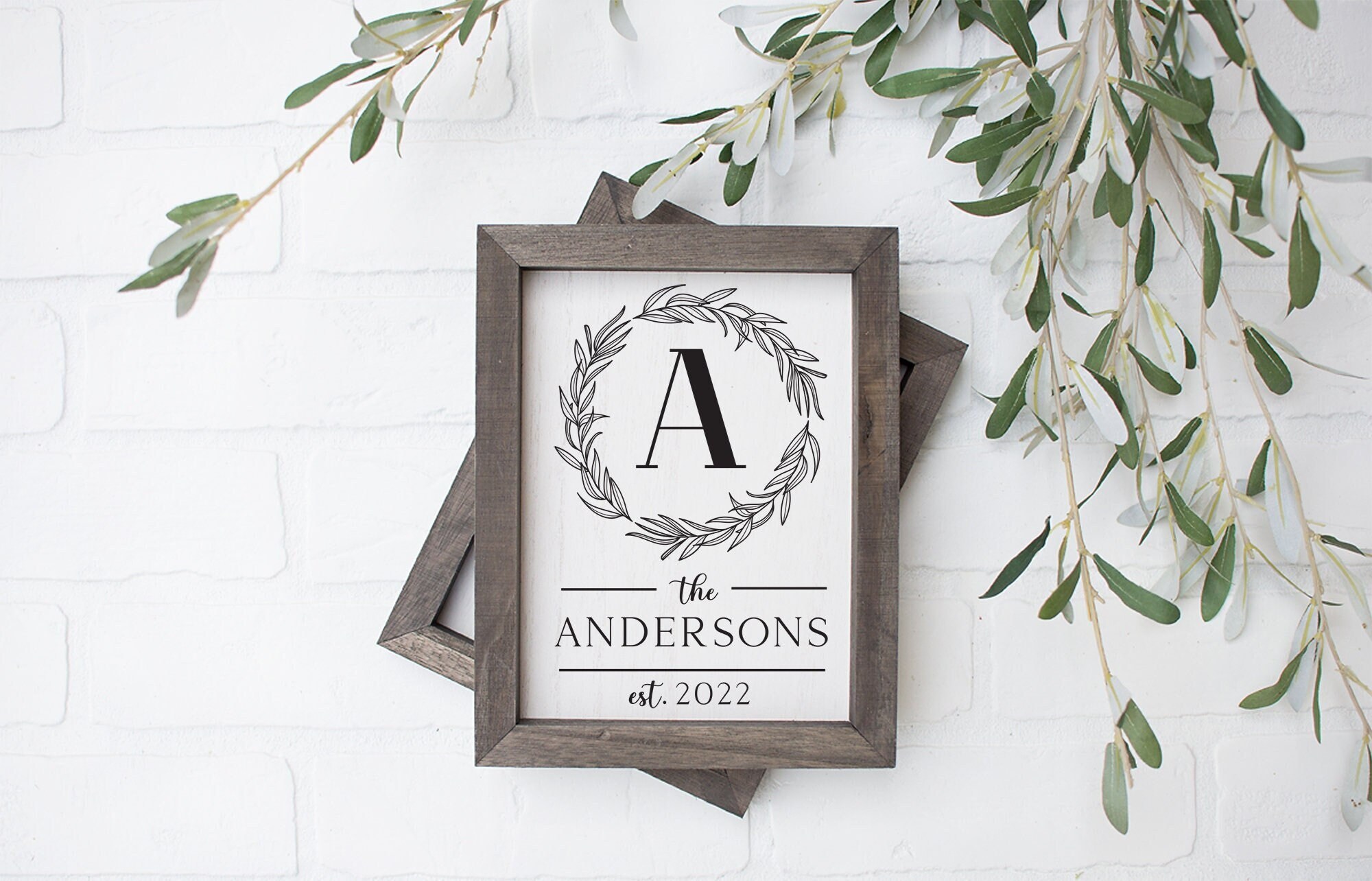 Family Name Monogram Svg Custom Last Name Sign Svg Surname - Etsy