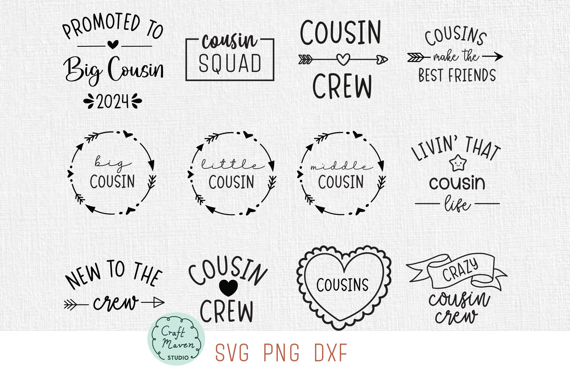 Cousin SVG Bundle, Cousin Crew SVG, Cousin Squad SVG, Cousins Make the ...