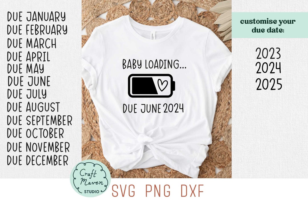 Baby Loading Svg, Funny Pregnancy Svg, Pregnancy Announcement Svg, Mom ...