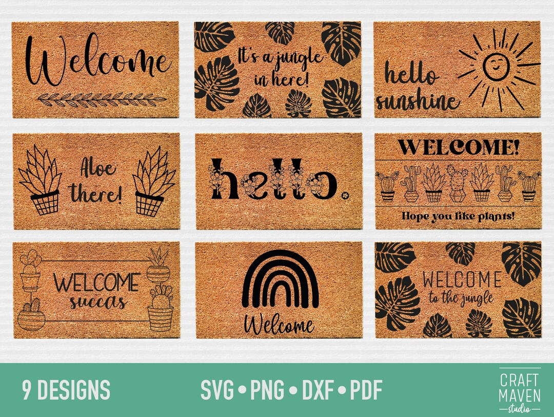 Doormat Svg Bundle, Welcome Mat Svg Bundle, Plant Lover Svg, Plants Svg ...