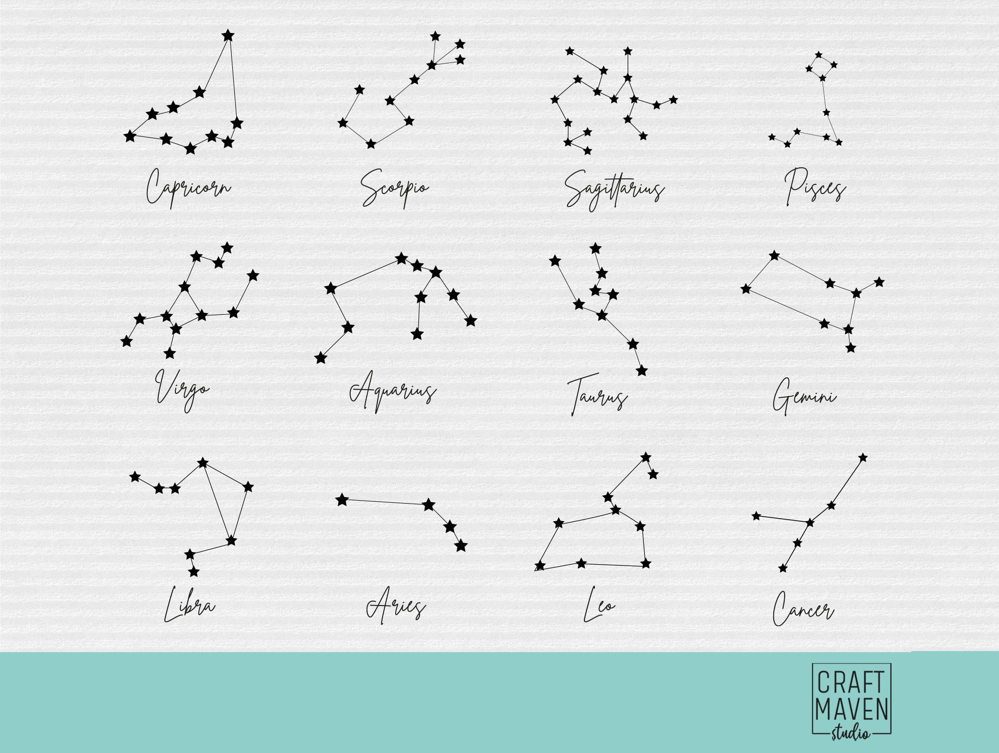 Astrology SVG Zodiac Constellation SVG Bundle Horoscope Svg - Etsy