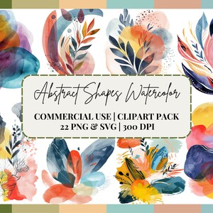 Abstract Shapes Clipart Png Watercolor Blobs Clipart Watercolor Png Svg ...