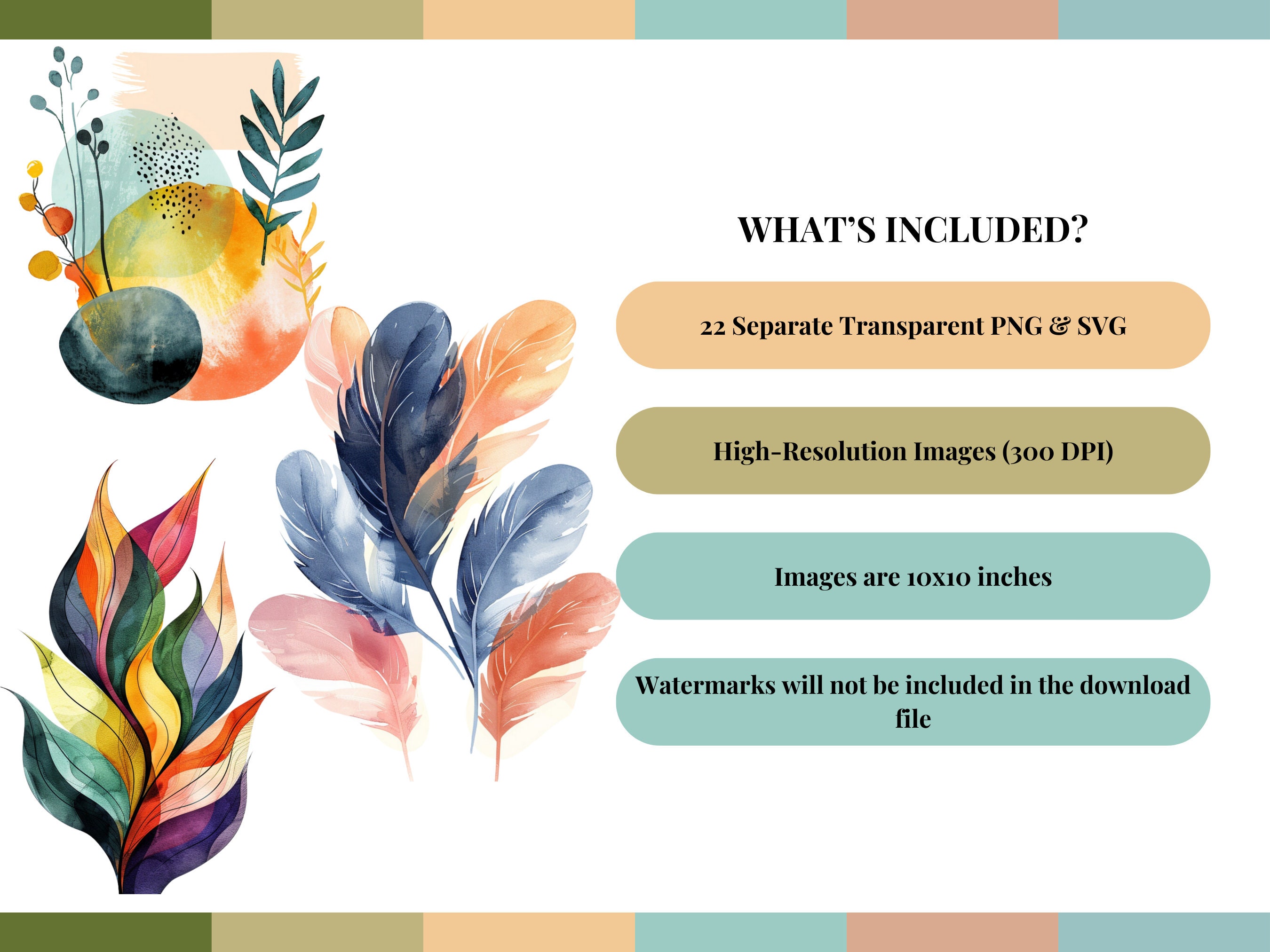 Abstract Shapes Clipart Png Watercolor Blobs Clipart Watercolor Png Svg ...